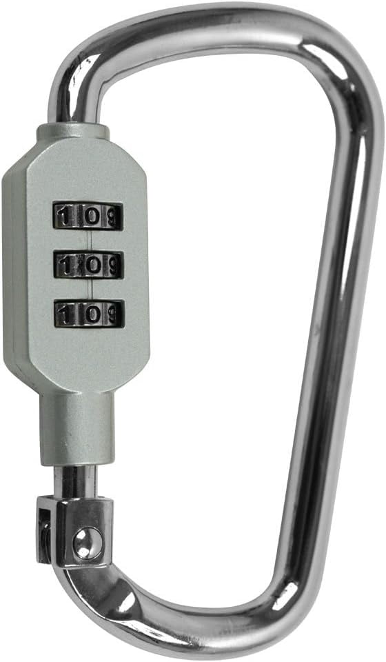 Wellsay 75-0490 Carabiner Combination Lock, Chrome - Walmart.com
