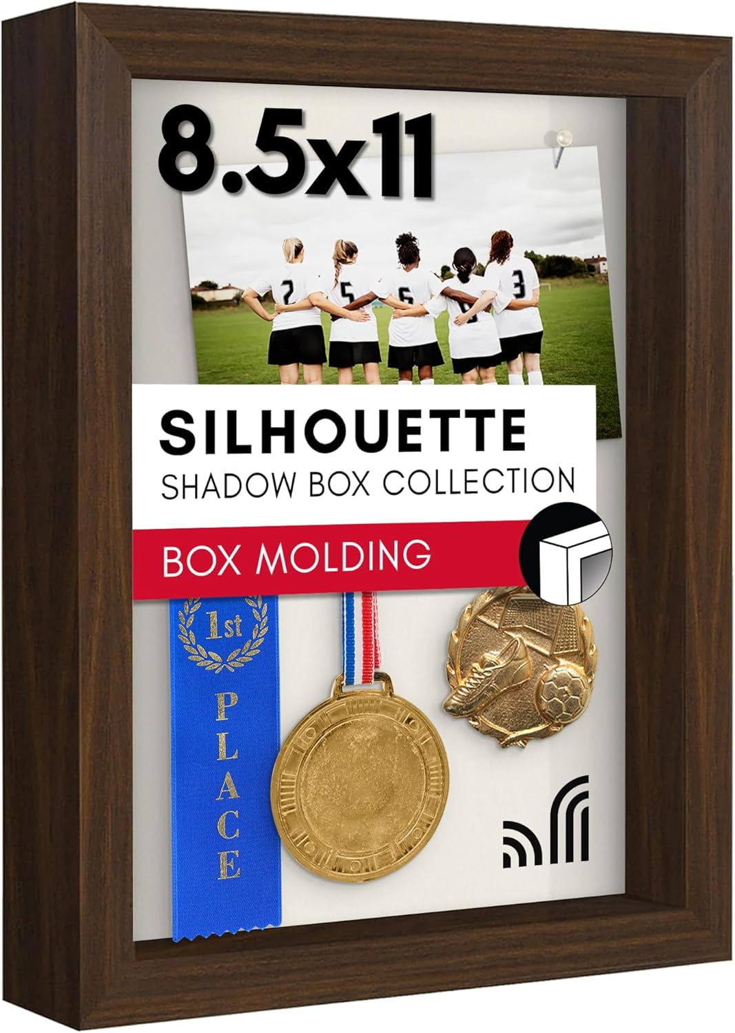Wellsay 8.5x11 Shadow Box Frame with Shatter-Resnt Glass - Collection ...