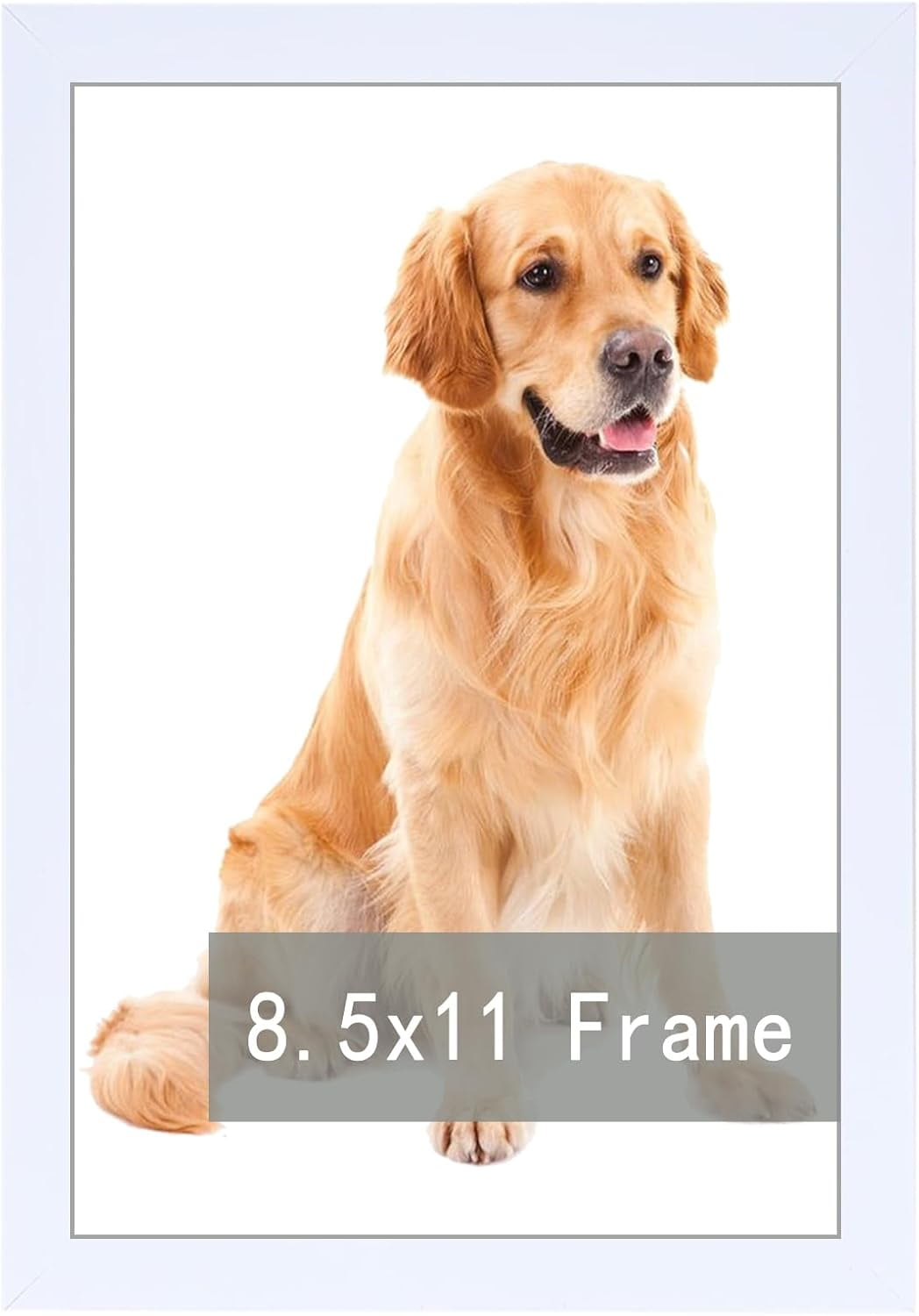 Wellsay 8.5x11 White Picture Frames, Ps Frame with Plexiglass, Wall ...