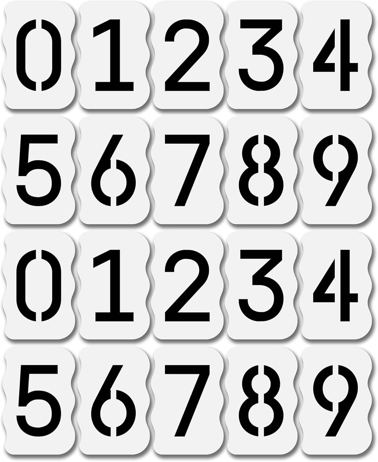 Wellsay 8 Inch Number Stencils Set - Complete Set with All Numbers ...
