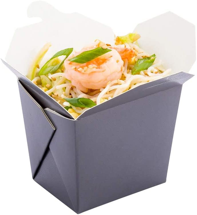 Wellsay -8 Ounce Noodle Take Out Boxes, 25 Disposable Food To Go Boxes ...