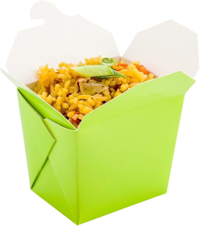 Wellsay -8 Ounce Noodle Take Out Boxes, 25 Disposable Food To Go Boxes ...