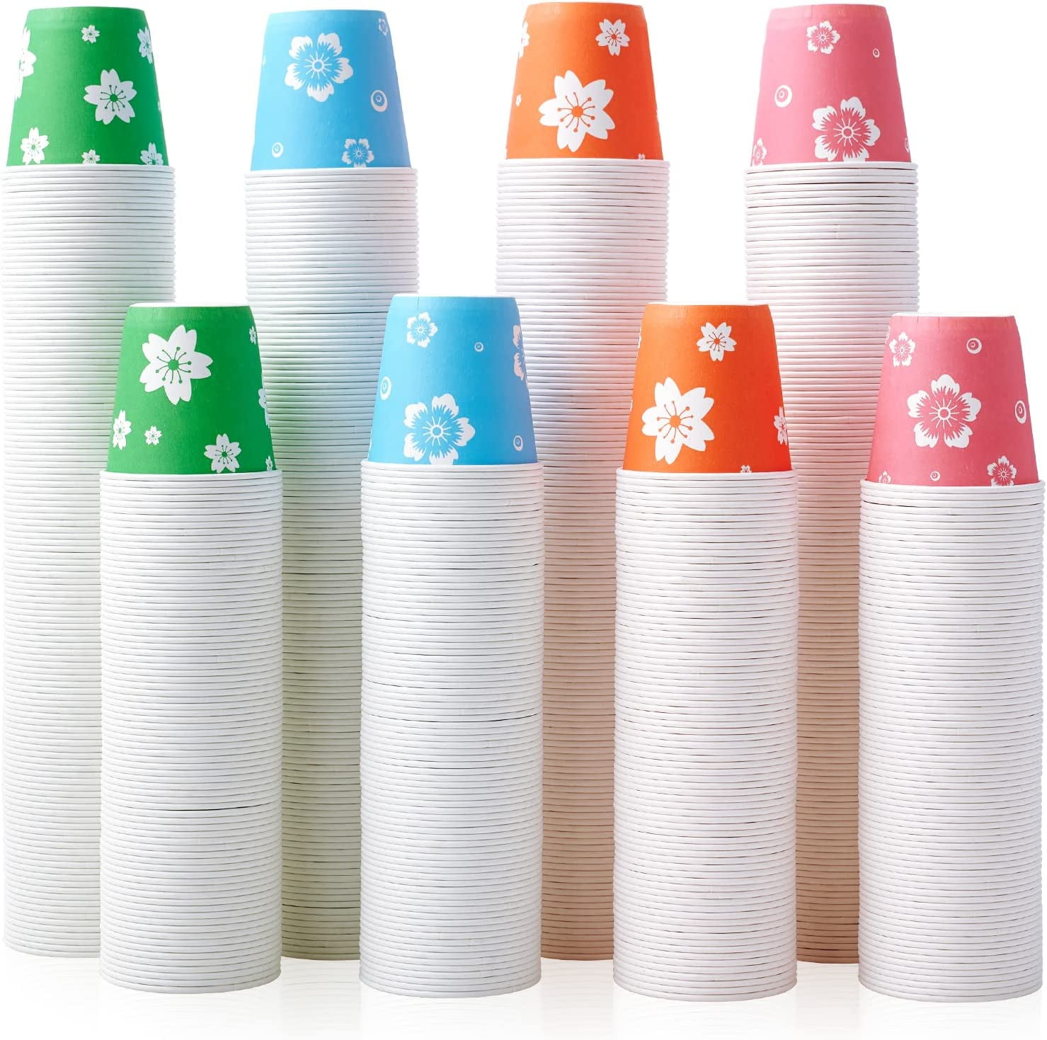 Wellsay 800 Pack 3oz Disposable Bathroom Cups, Colorful Disposable ...