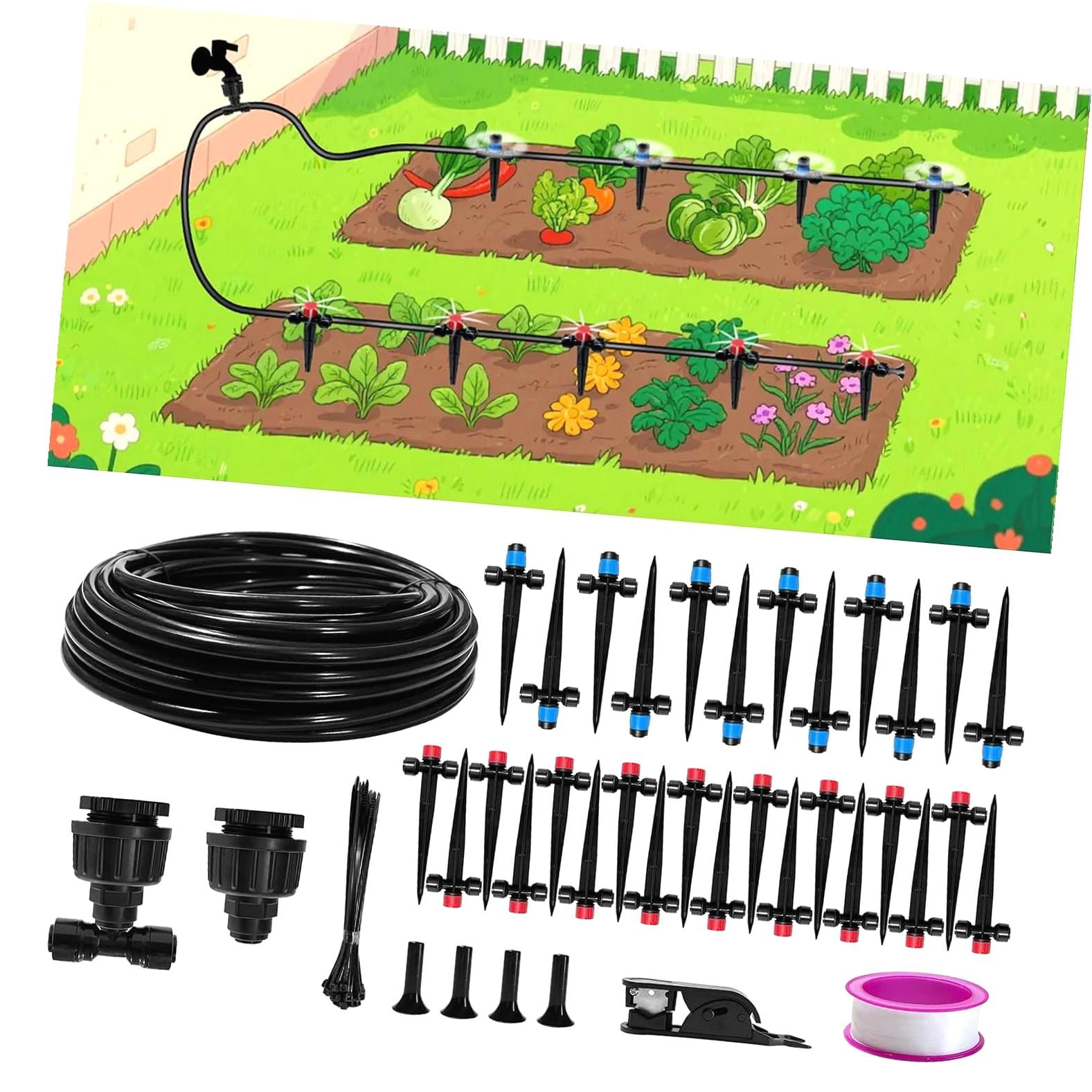 Wellsay 82FT Drip Irrigation System, 2025 Quick Connector Garden ...