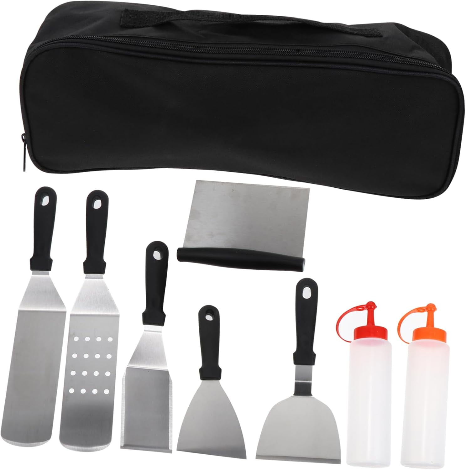 Wellsay 8pc Stainless Steel Thick Griddle Grill Tools Set BBQ Coo ...