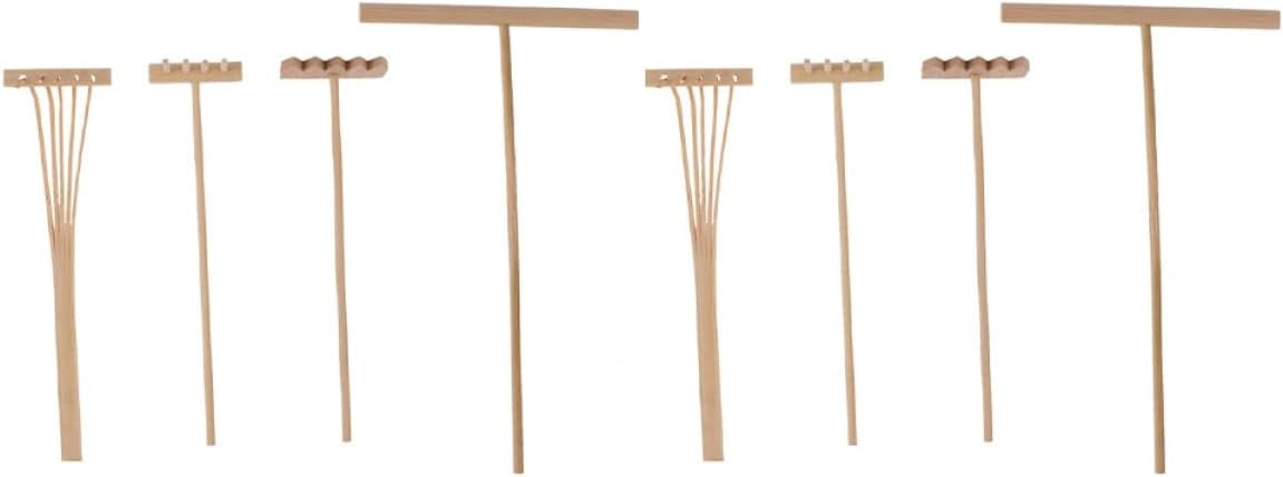 Wellsay 8pcs Mini Zen Zen Sand rake Zen Garden Tool Wooden Desktop rake ...