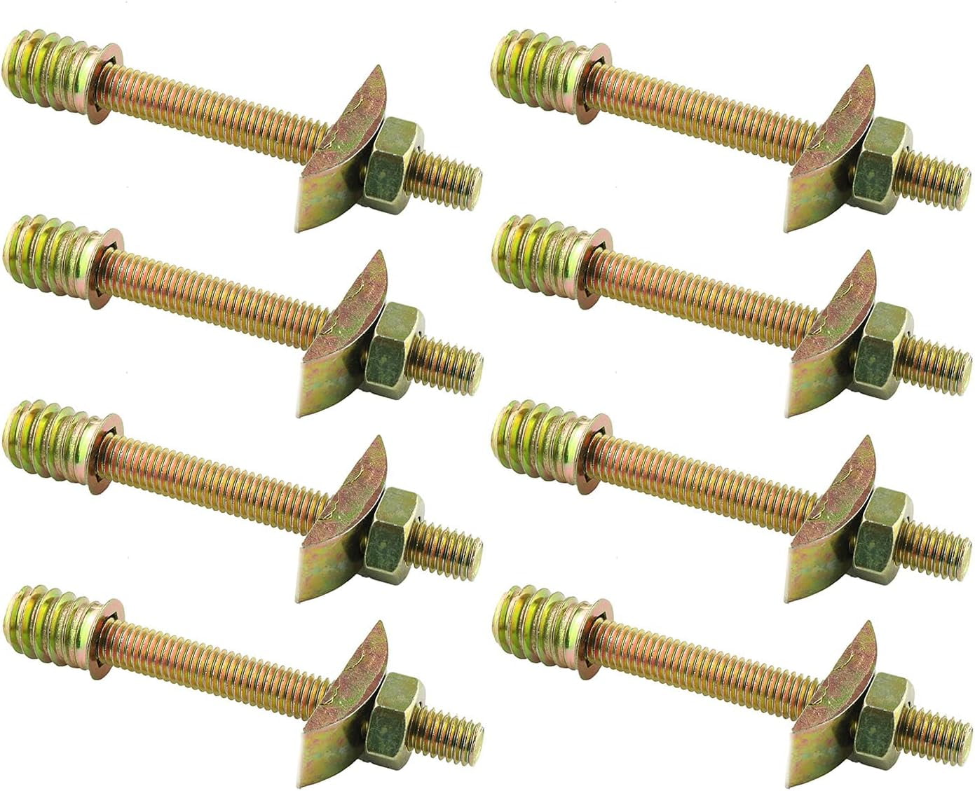 Wellsay 8pcs Threaded Rod Connectors Kit 4 in 1 Metal Furniture ...