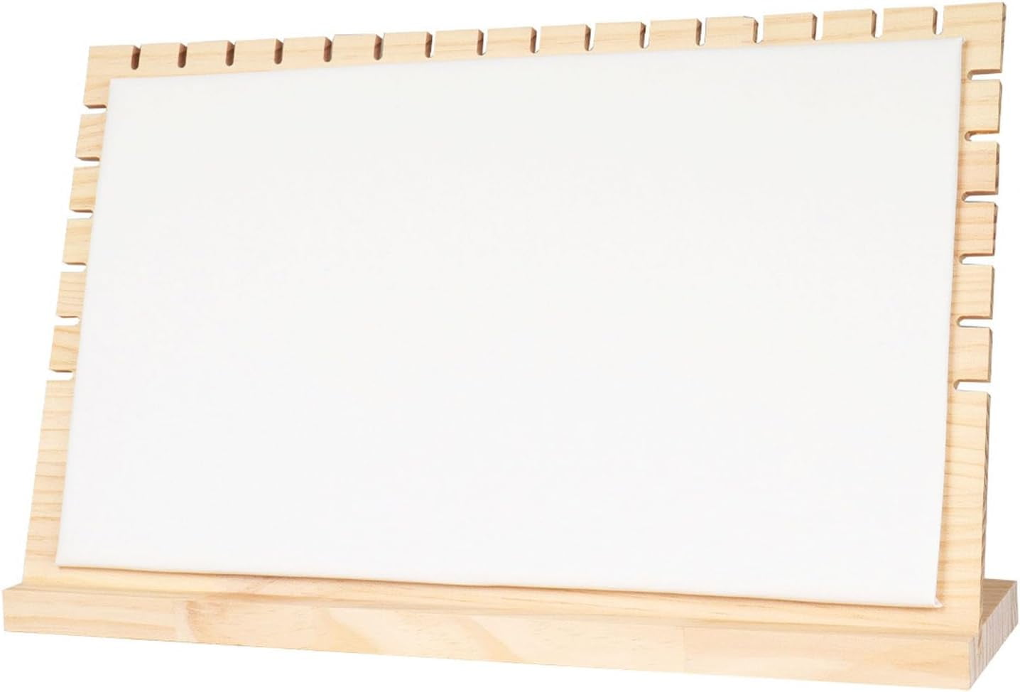 Wellsay 9.2'' x 15.6'' Horizontal Wooden Leather Necklace Display Stand ...