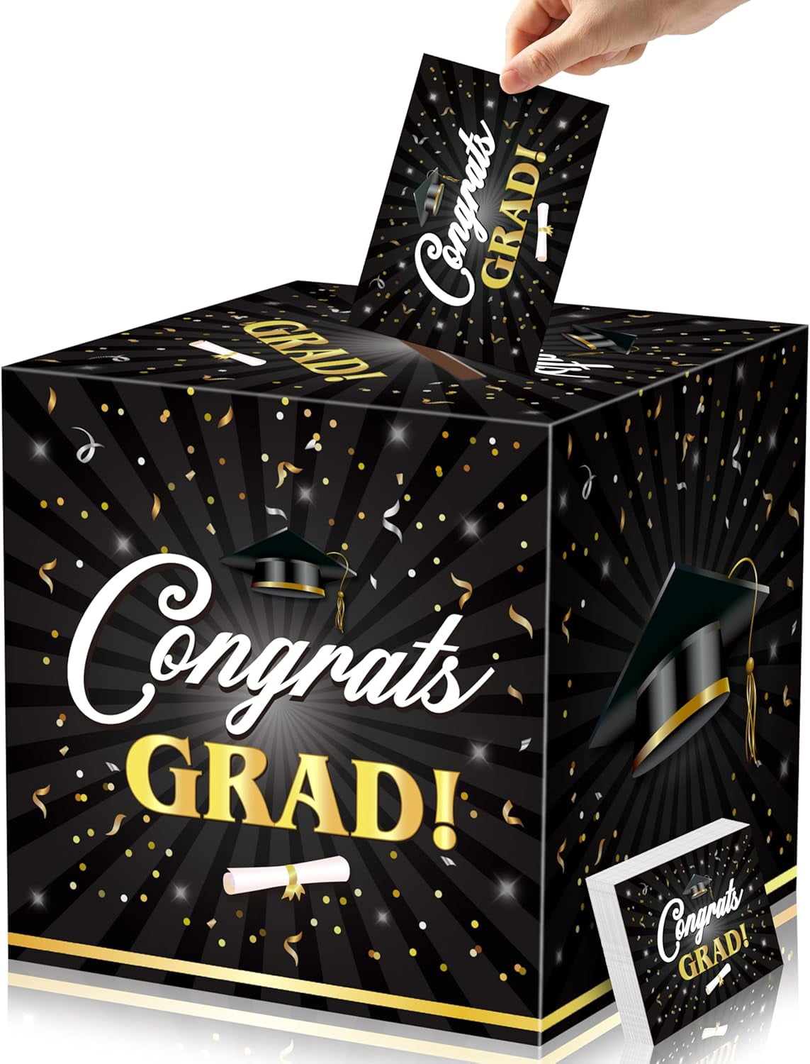 Wellsay 9" Graduation Decorations Card Box with 36 PCS Cards (Red ...