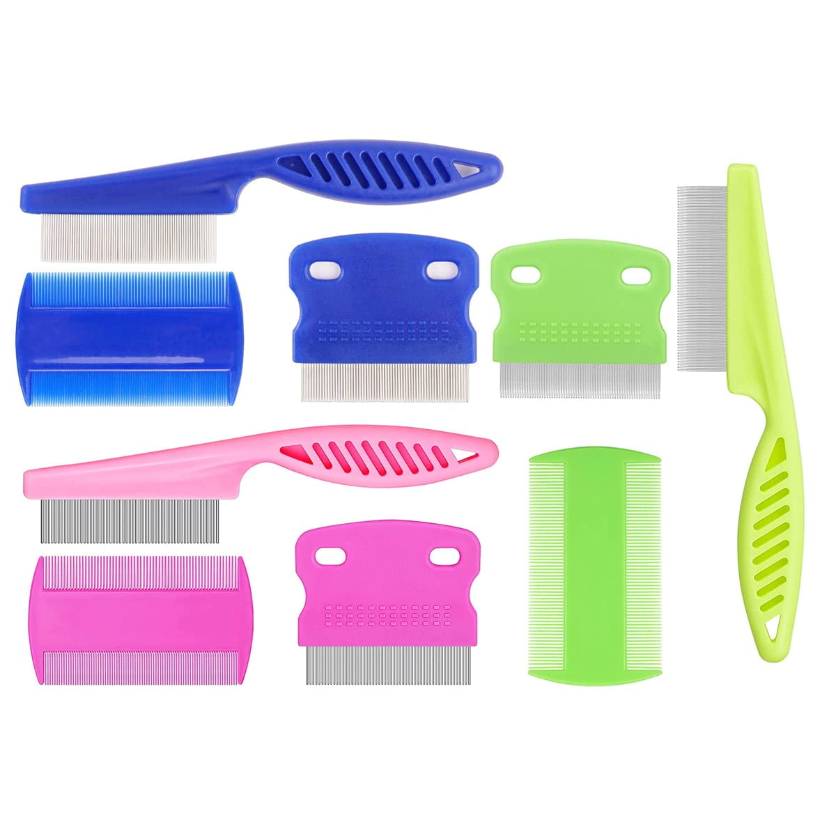 Wellsay 9 Pieces Pet a Lice Comb, Dog And Tear Stain Remover Comb ...