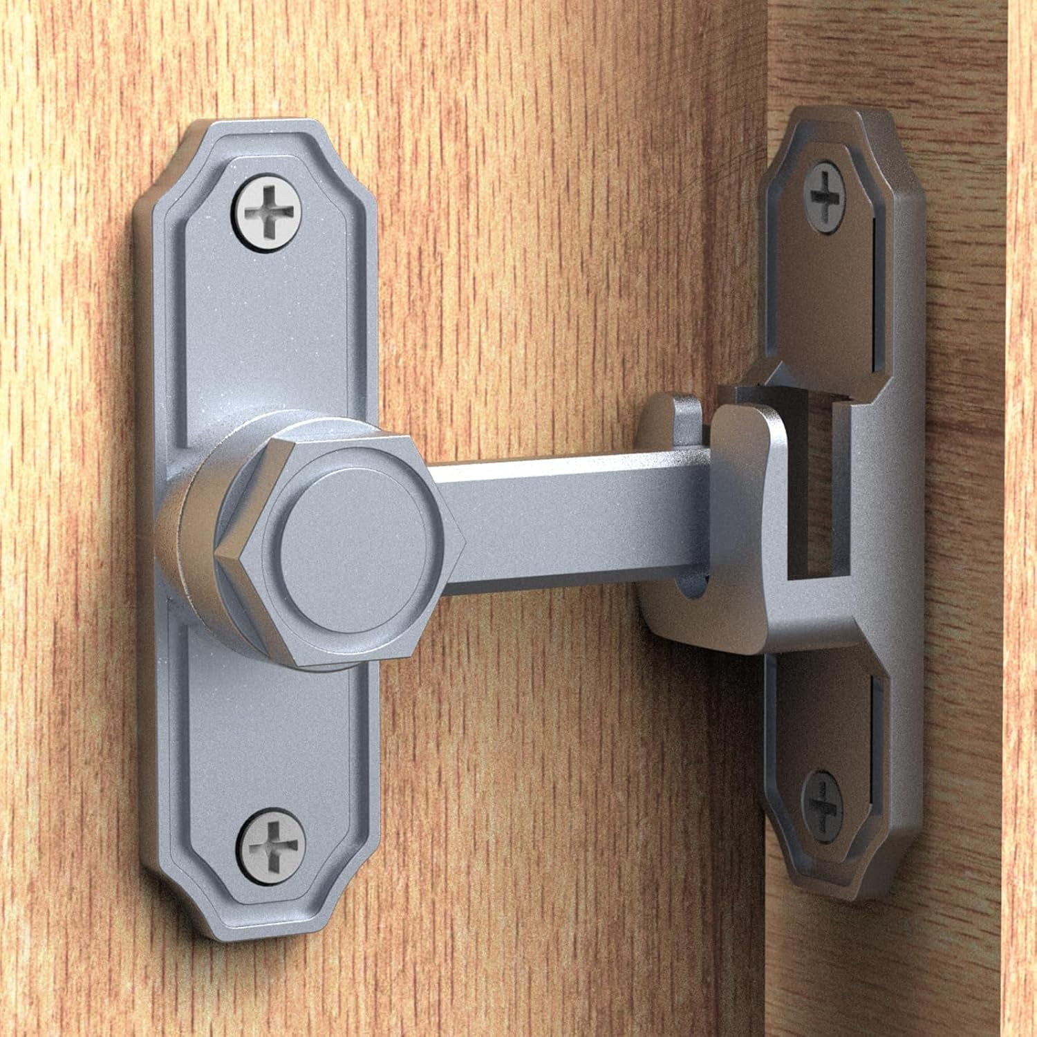 Wellsay 90/180 D Locks for Barn Doors, Sliding Barn Door Lock Hardware ...