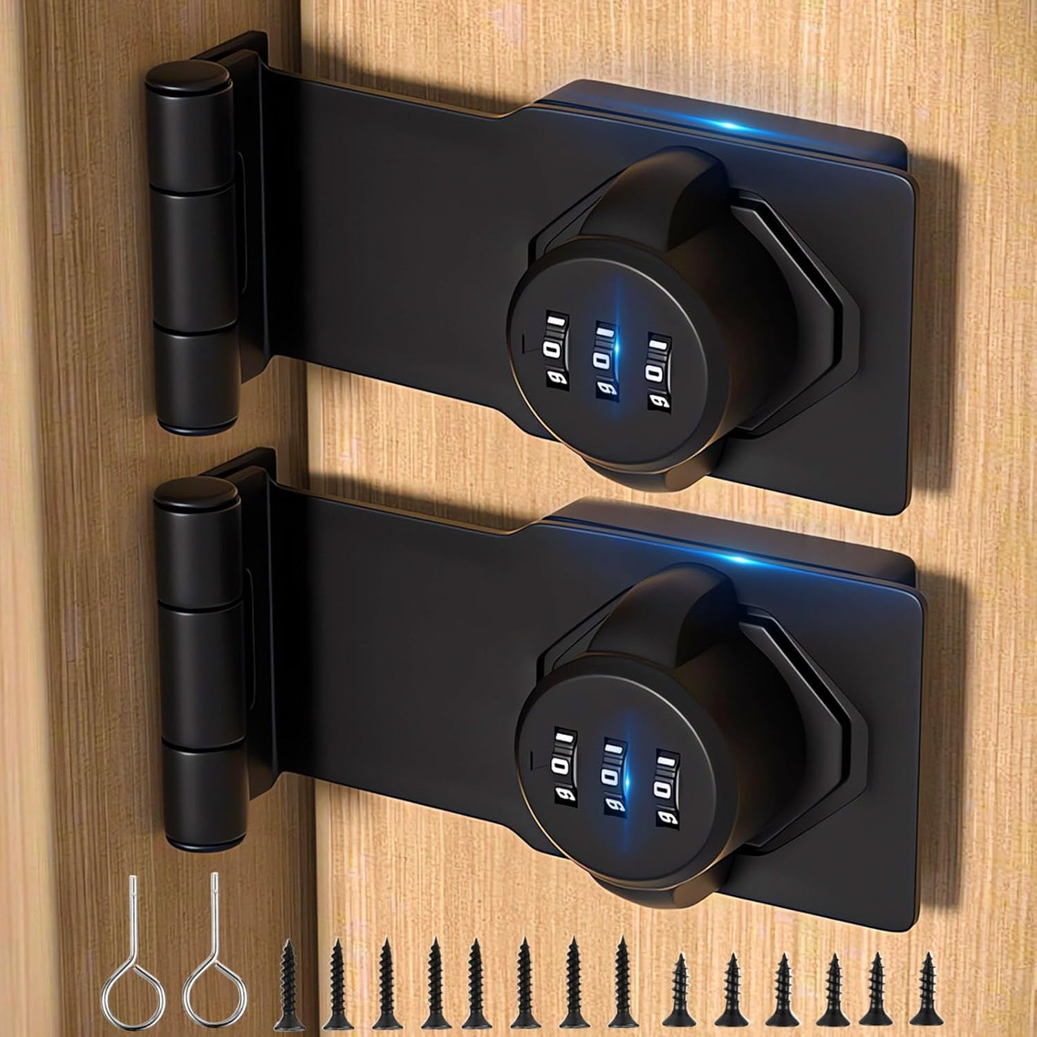 Wellsay 90 D Door Lock, 4.5inch Barn Door Lock and Latches Cabinet ...