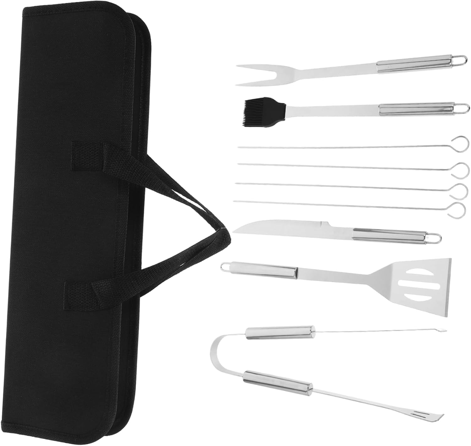 Wellsay 9pc Stainless Steel Bbq Grill Tools Set Grill Utensils Set for ...