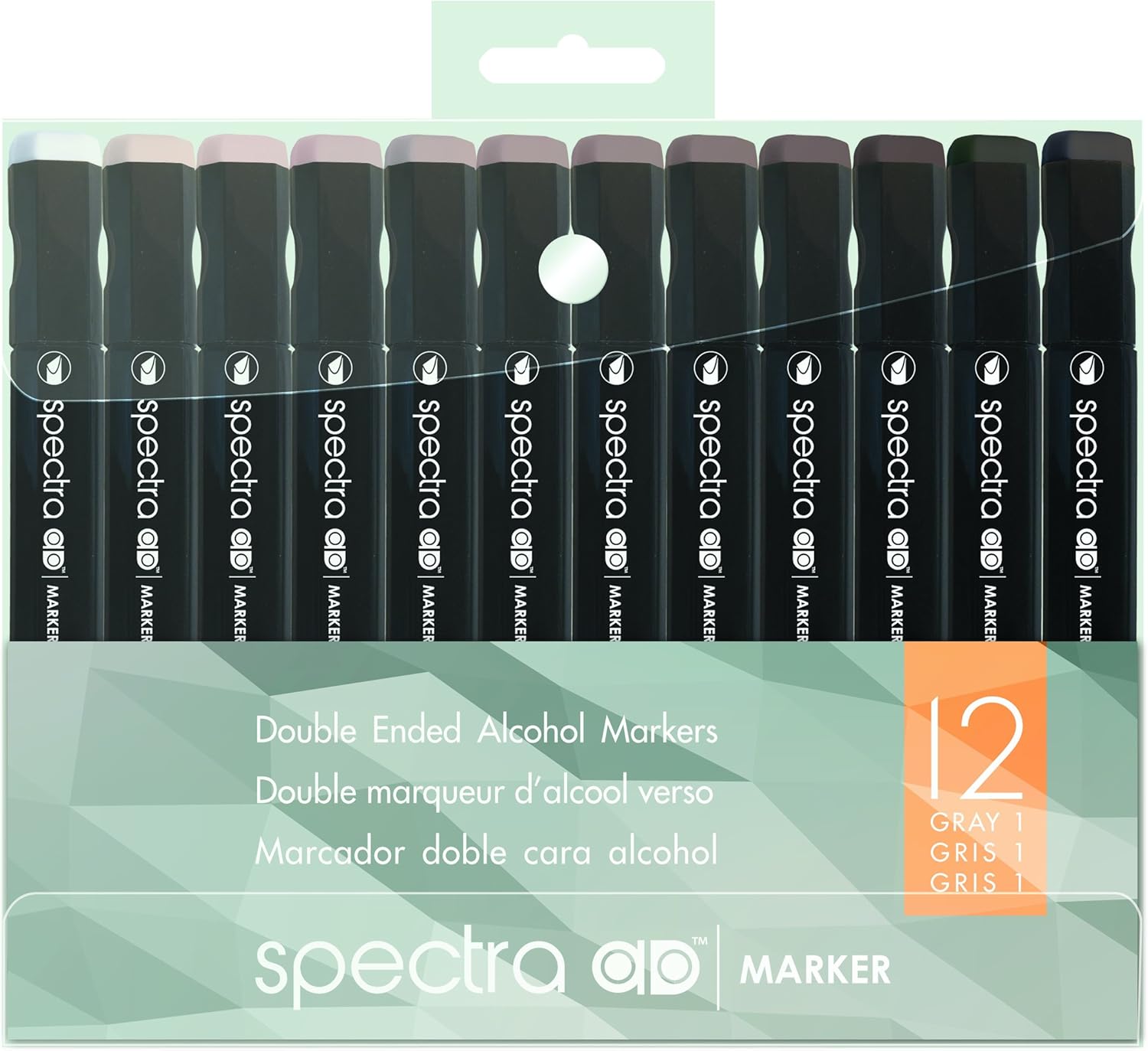 Wellsay AD Mer Chartpak Spectra, Tri-Nib and Brush Dual-Tip, 12 ...