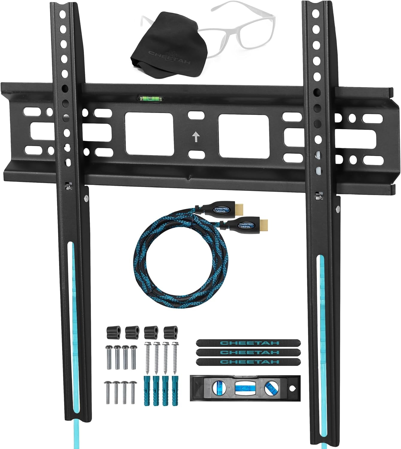Wellsay APFMSB Flat TV Wall Mount for 32-55" TVs, Newer Displays up to ...