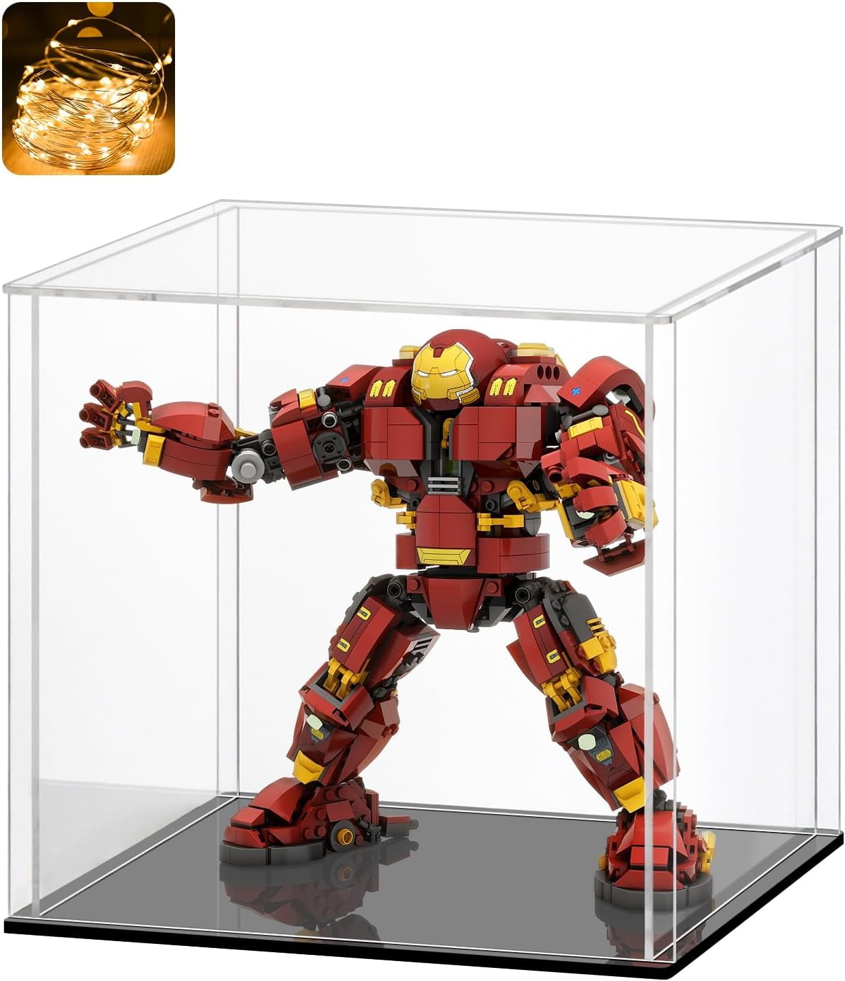 Wellsay Acrylic Display Case for Collectibles, Alternative Glass ...