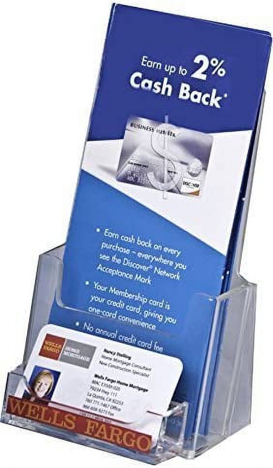 Wellsay - Acrylic Trifold Brochure Holder with Business Card Pocket ...