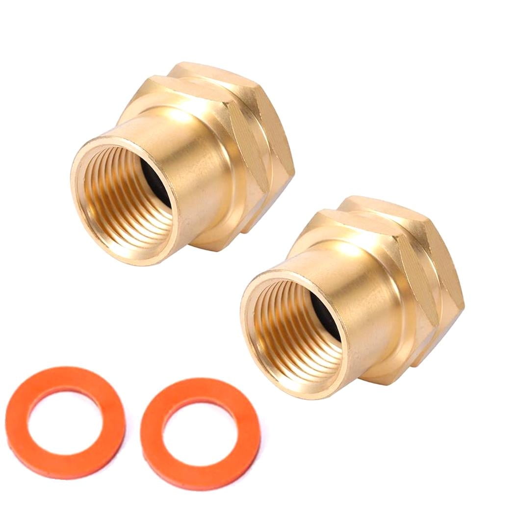 Wellsay Adapter, 3/4”GHT Female to 1/2”NPT Female Connector, GHT to NPT ...