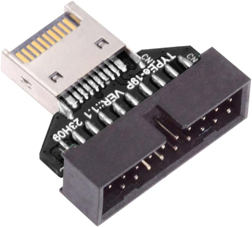 Wellsay Adapter Type-E IDC Socket USB 3.1 Front Panel Header to USB 3.0 ...