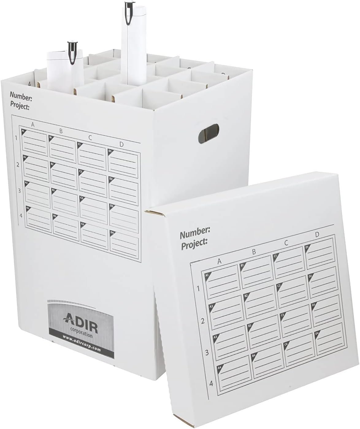 Wellsay Adir Cardboard Roll File Storage Organizer - Vertical File ...