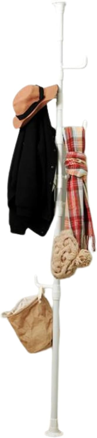 Wellsay Adjustable Tension Rod Clothes Rack DIY Floor to Ceiling, 56 to ...