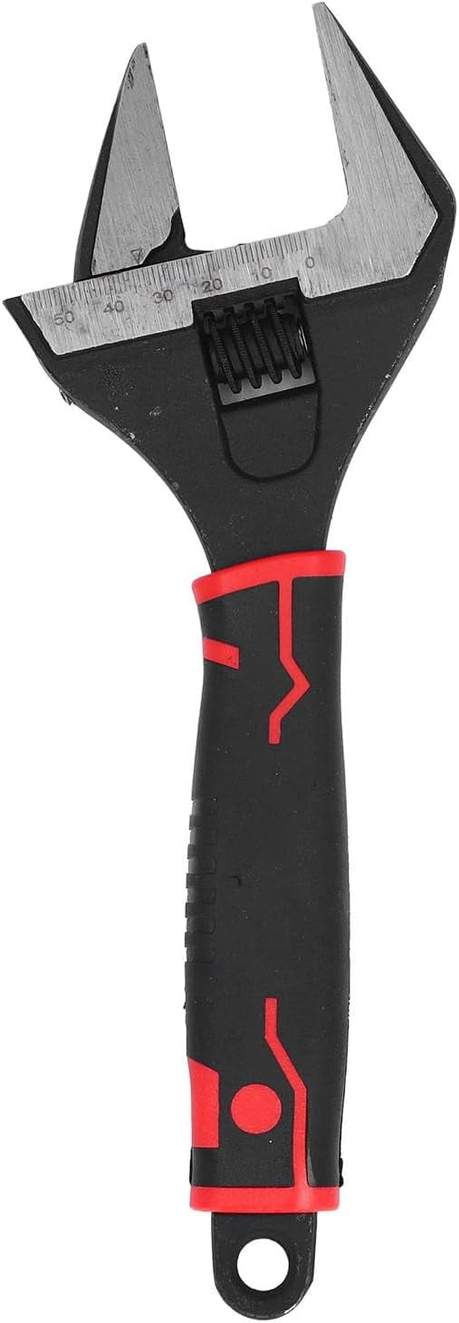 Wellsay Adjustable Wrench 10 Inch Wide Jaw Wrench with 51mm Wide Mouth ...