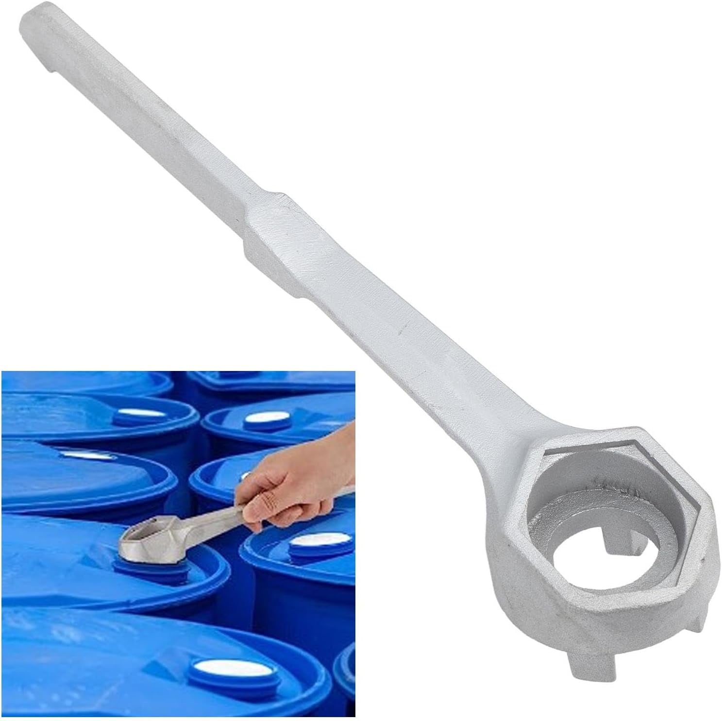 Wellsay Aluminum Drum Bung Wrench, 10 Inch Safe Drum Cap Removal versal ...