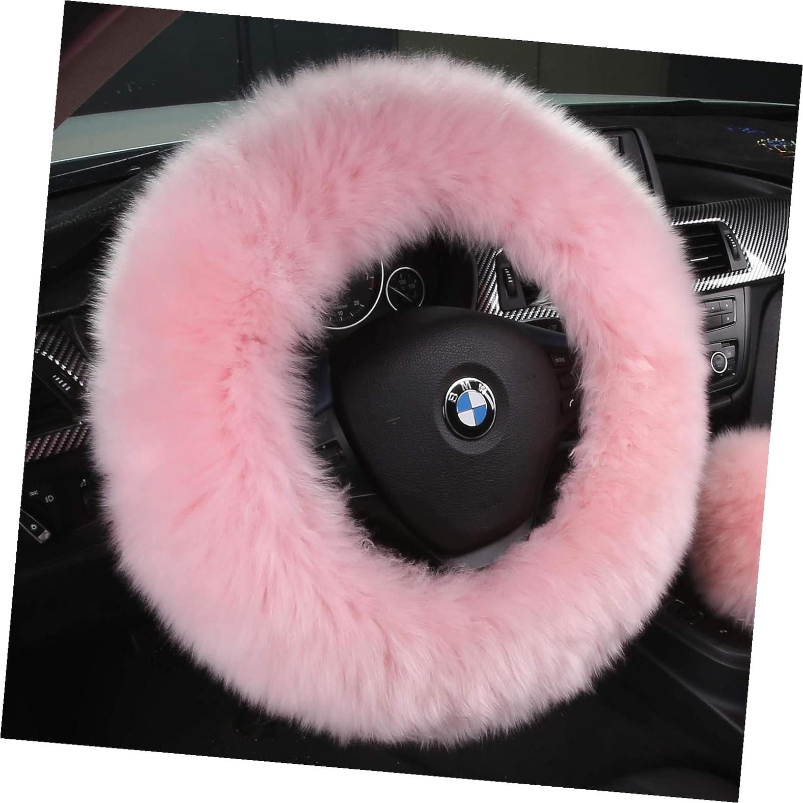 Wellsay Andalus Australian Sheepskin Long Plush Steering Wheel Cover ...