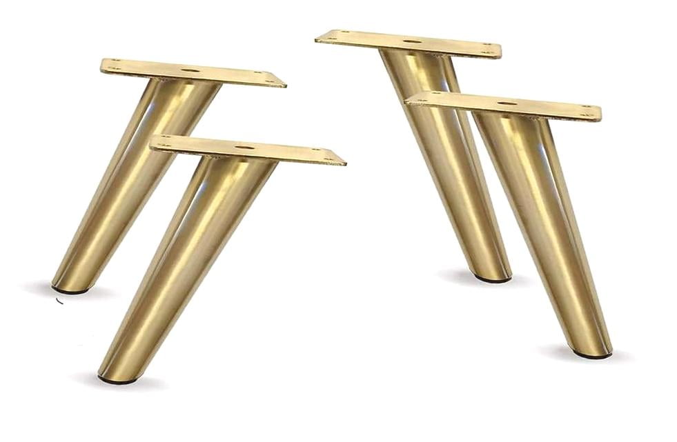 Wellsay Angled Furniture Metal Supports - Set of 4, (Brushed 5" Height ...