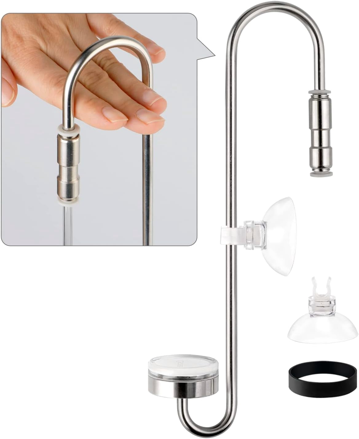 Wellsay Aquarium Stainless Steel CO2 Diffuser Atomizer with Integrated ...