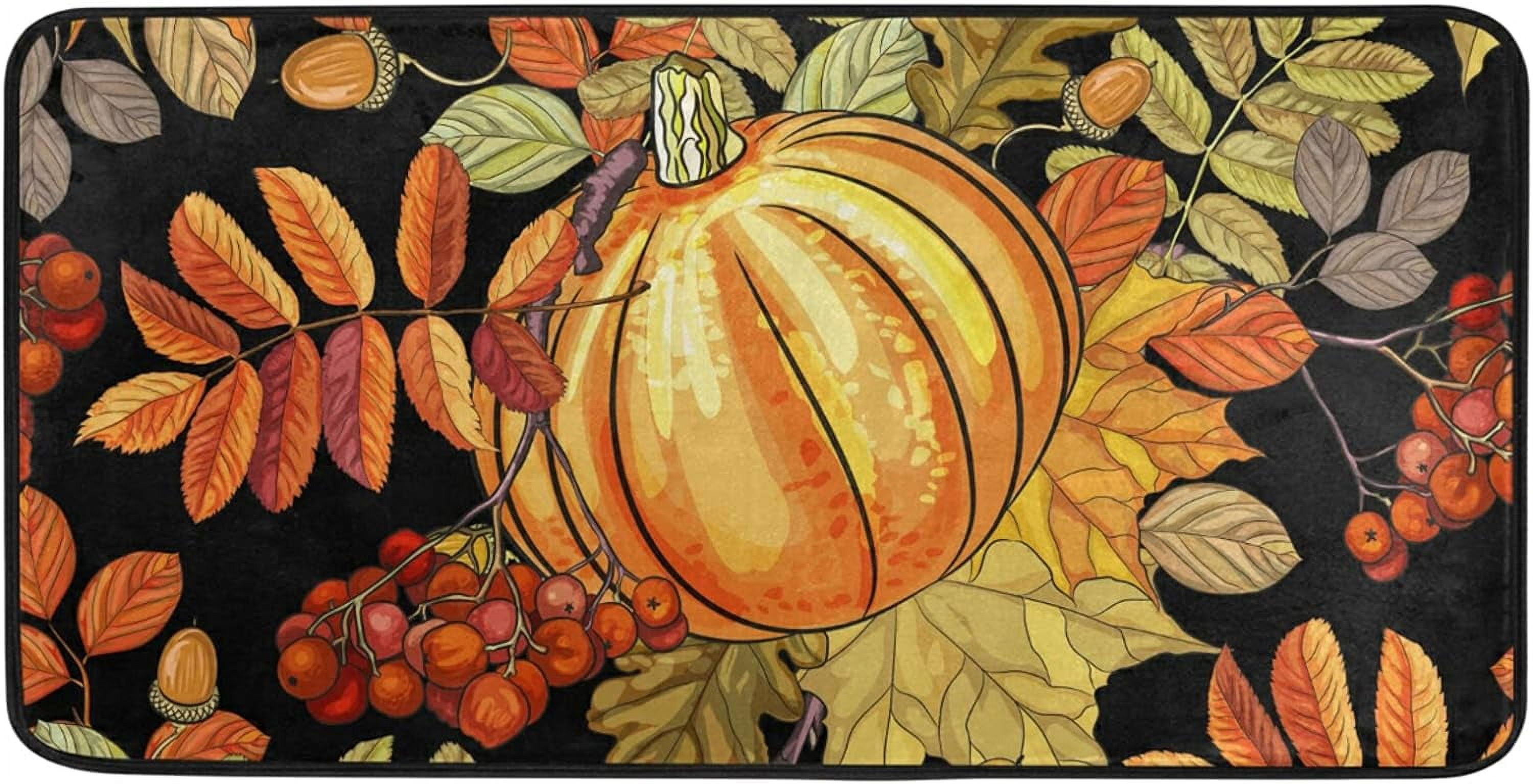 Wellsay Area Rugs Carpet for Bedroom Floor Kitchen Rugs Autumn Leaves ...