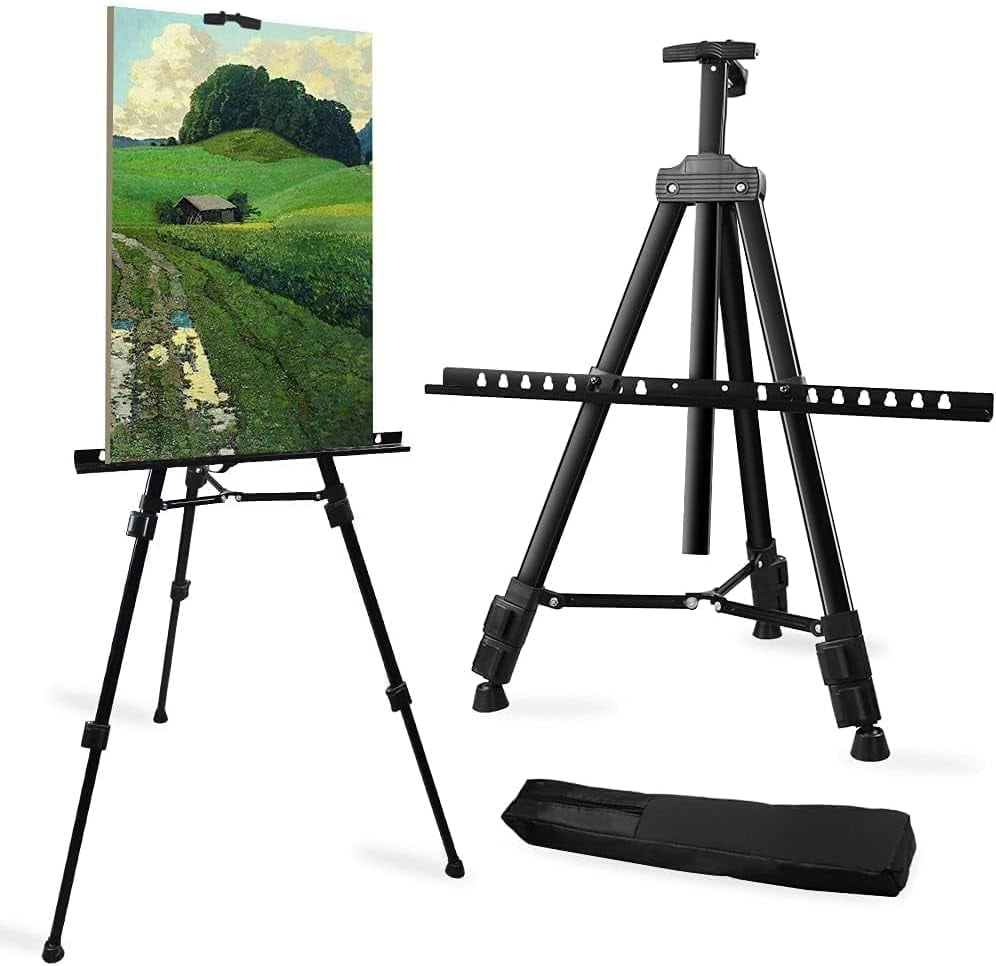 Wellsay Art Painting Artist Easel Stand, Metal Tripod Adjustable Easels ...