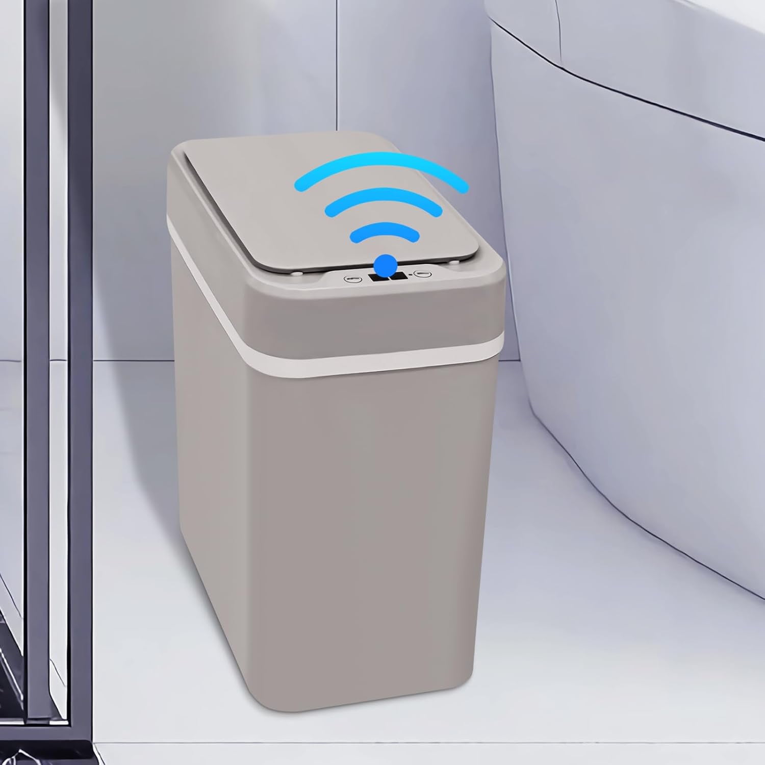 Wellsay Automatic Trash Can Small Trash Can with Lid Touchless Garbage ...