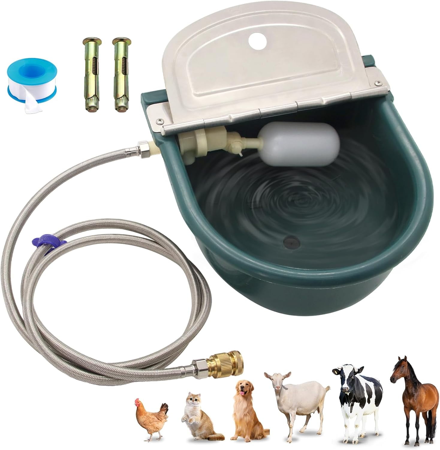 Wellsay Automatic Water Bowl Plastic Livestock Waterer for Horse Cattle ...