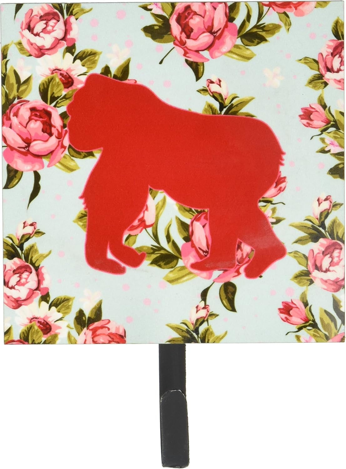 Wellsay BB1129-RS-BU-SH4 Shabby c Blue Roses Leash or Key Holder, Blue ...