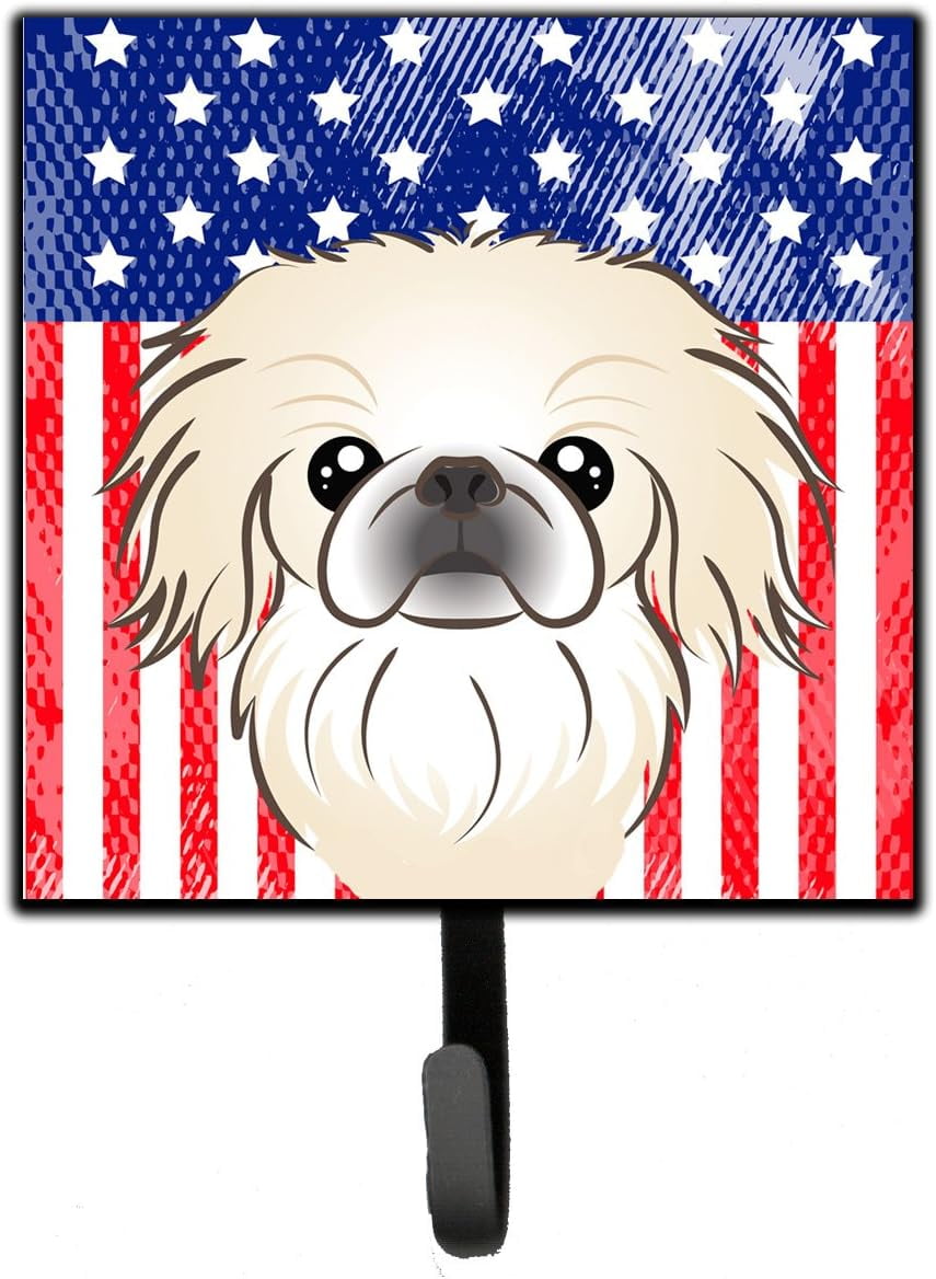 Wellsay BB2151SH4 American Flag and Peese Leash or Key Holder, Wall ...
