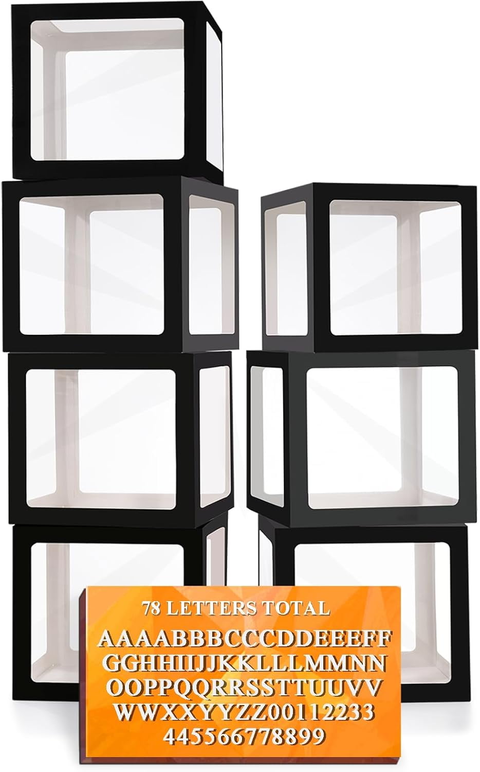 Wellsay Baby Boxes with Letters, Clear Balloon Boxes for Baby Shower ...