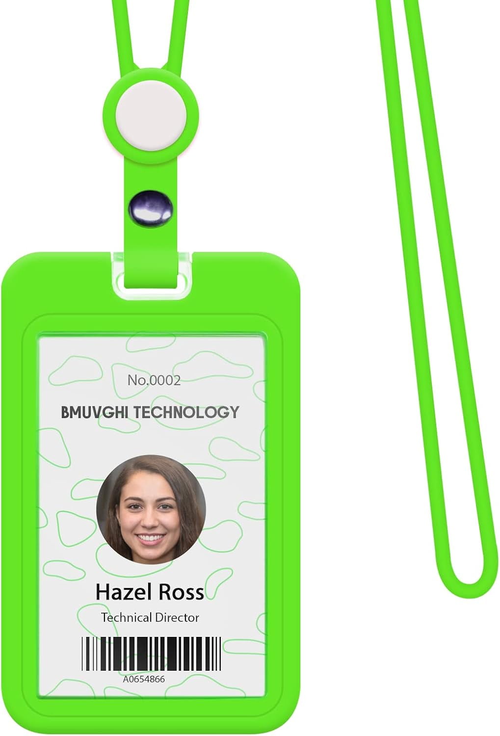 Wellsay Badge Holder Silicone ID Card Holder Vertical ID Badge Holder ...