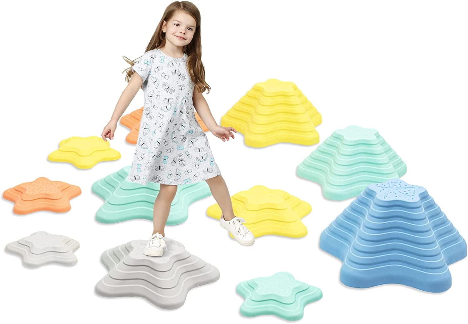 Wellsay Balance Stepping Stones for Kids Stepping Stones Set Balance ...