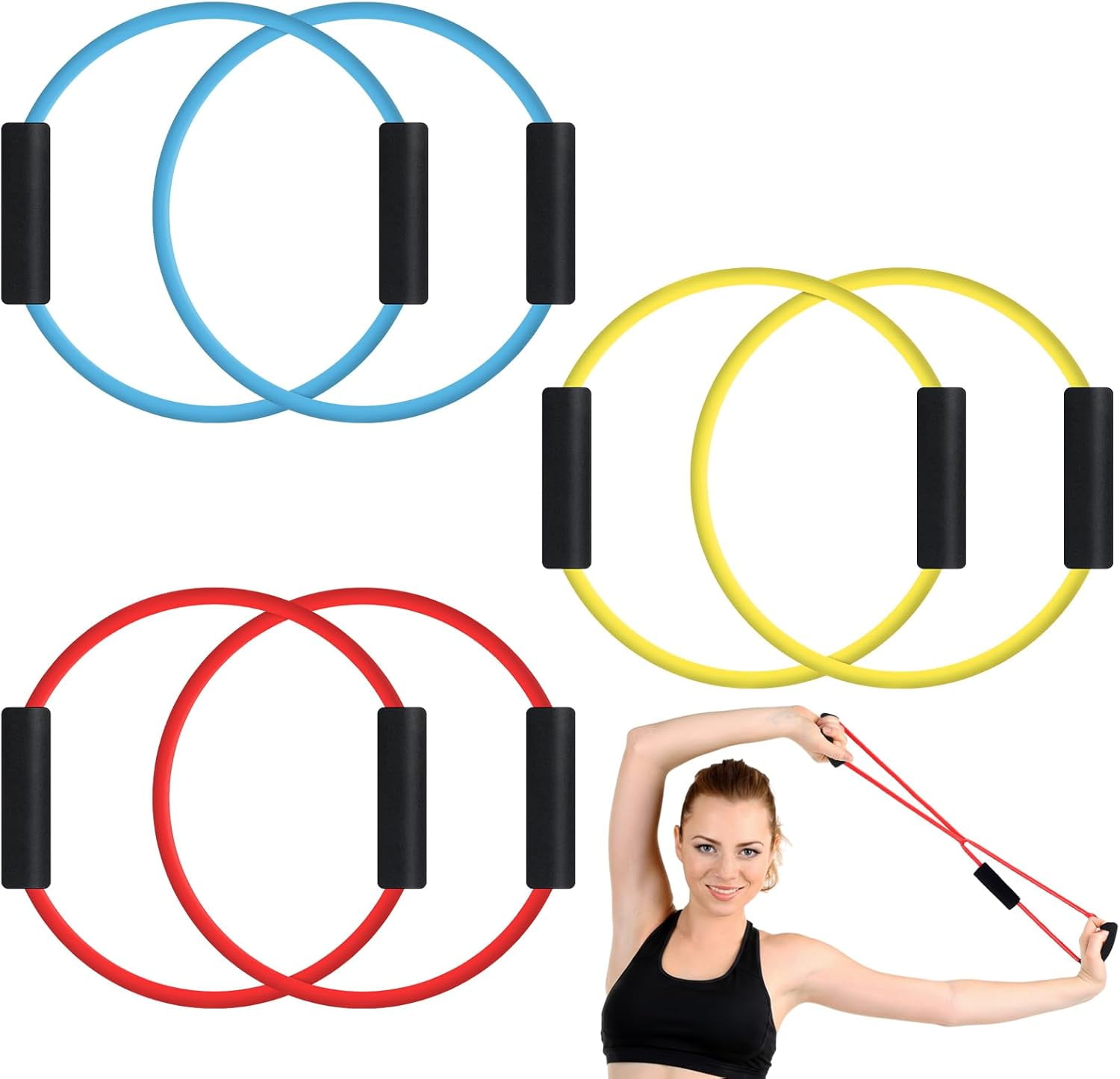 Wellsay Barre Double Tube Red Resistance Band Exercise for Barre ...