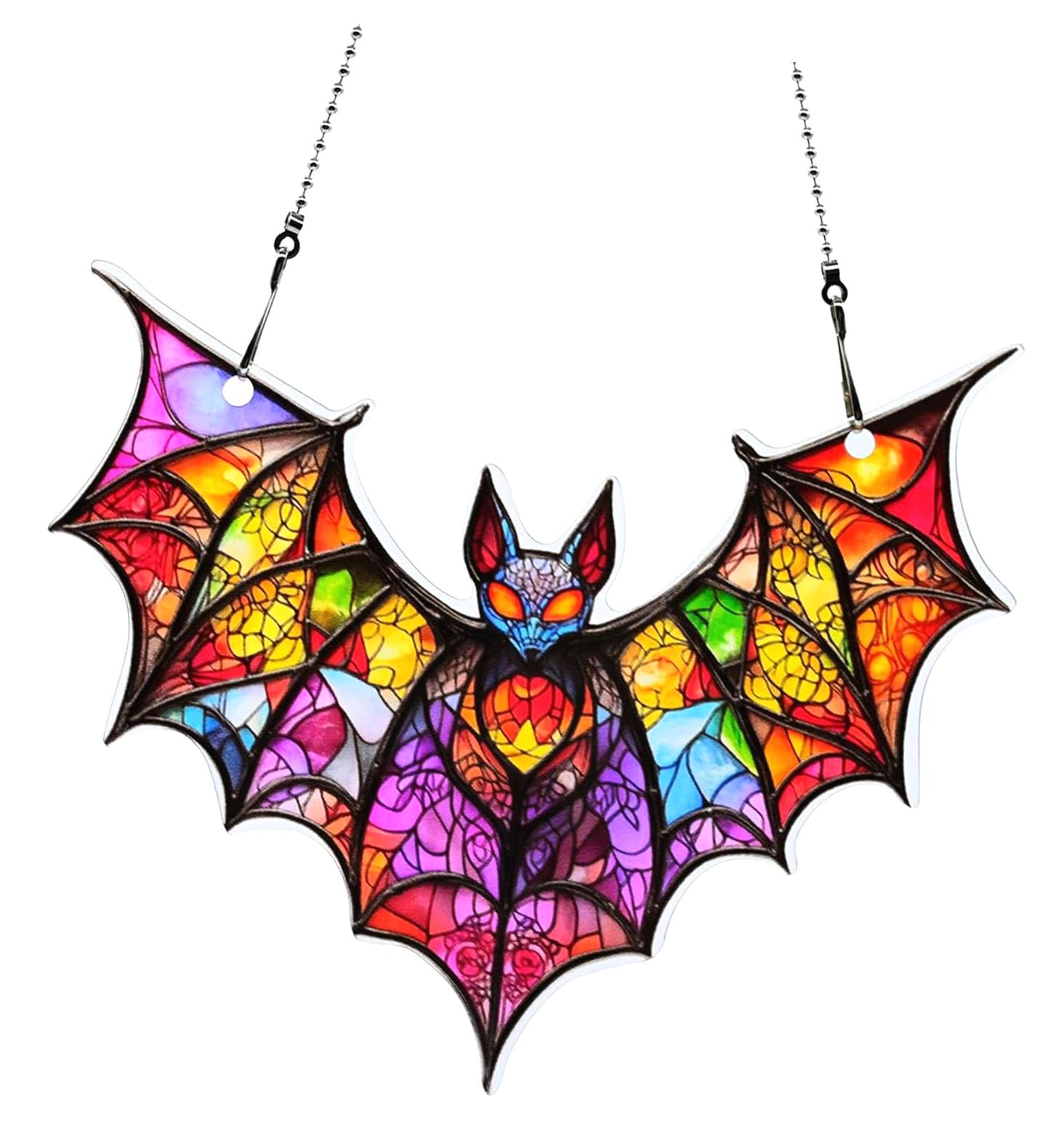 Wellsay Bat Themed Window Hanging Ornaments for Indoor Wall Decoration ...