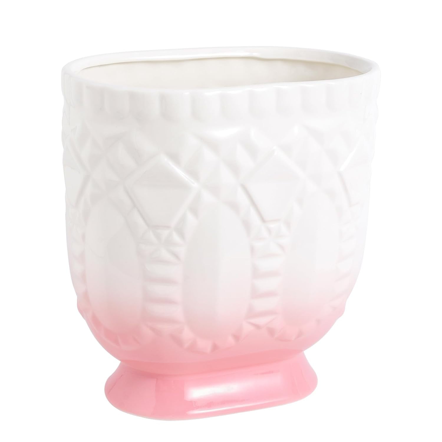 Wellsay Bathroom Wastebasket - Ceramic Trash Can for Home & Office ...