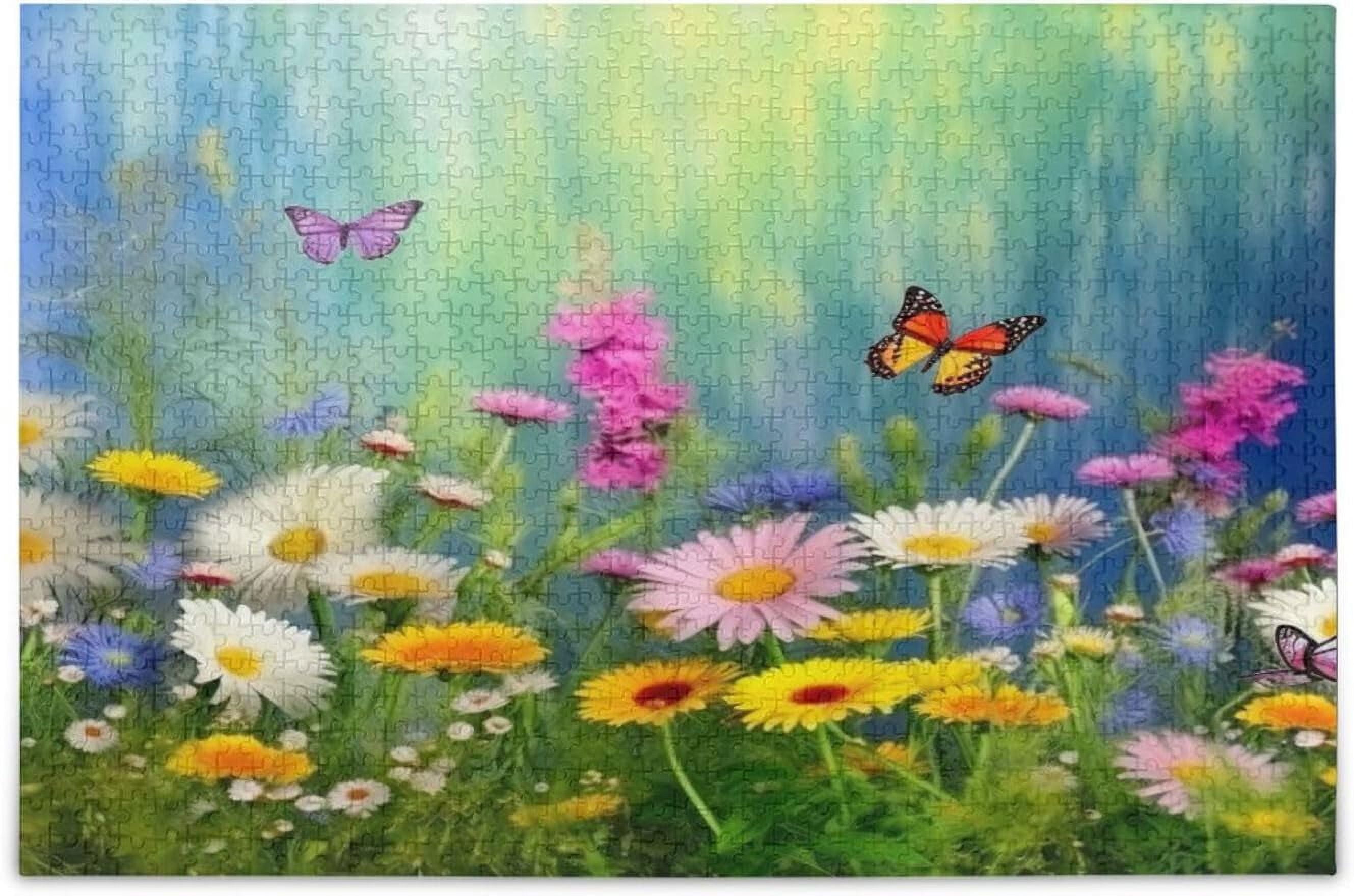 Wellsay Beautiful Butterfly Puzzles for Adults and Kids 500 Pieces ...