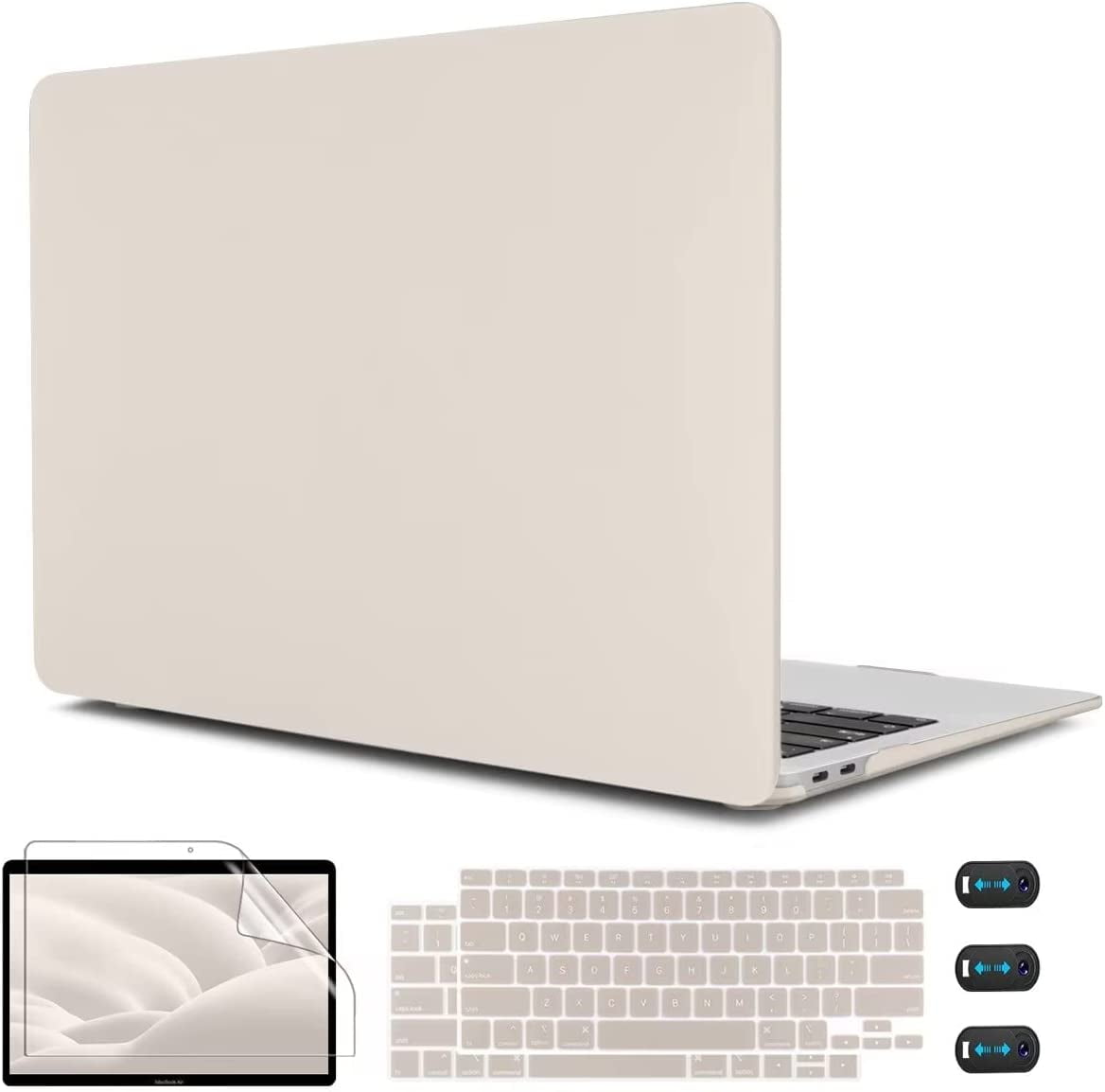 Wellsay Beige Case for MacBook Air 13 Inch Case 2021 2020 2019 2018 ...