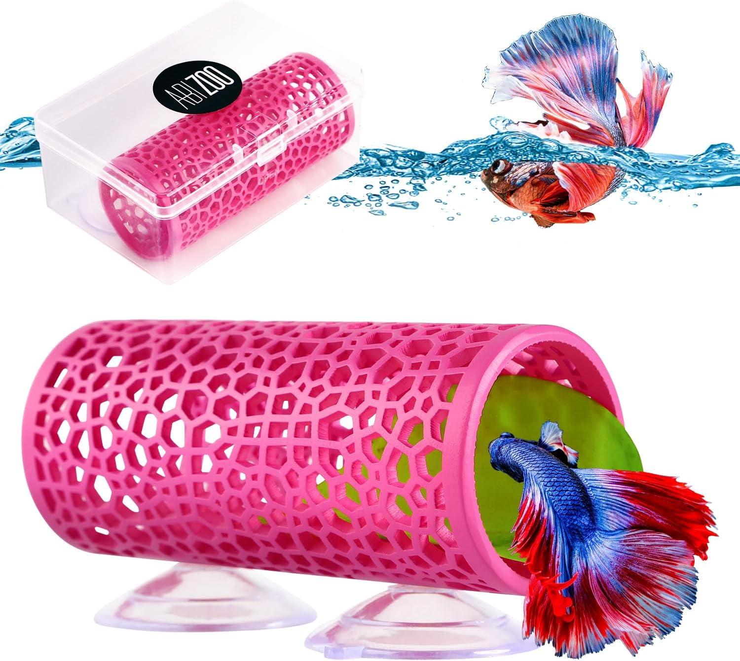 Wellsay Betta cave, Betta sh Tunnel with Holes for Small sh Shrimp Habitat Betta Toys Shelter ...