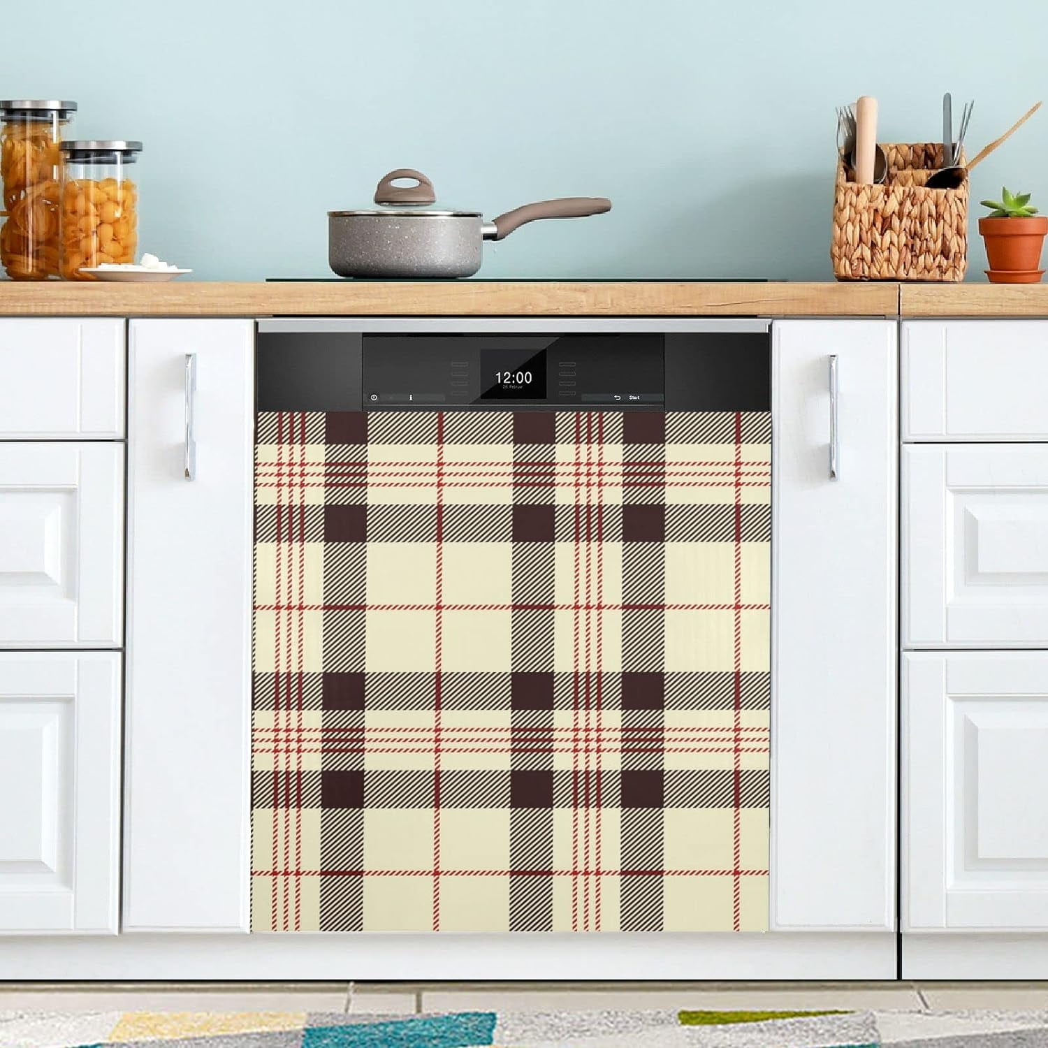 Wellsay Blossom Pink Cherry Dishwasher Magnet Cover, Kitchen Dish ...