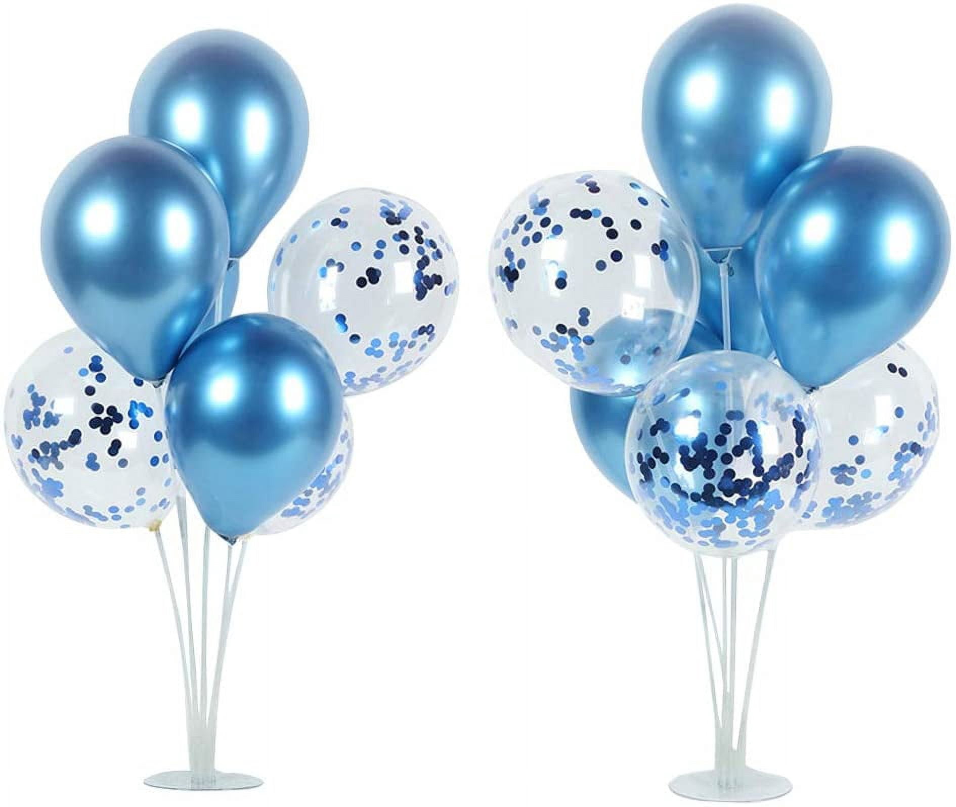 Wellsay Blue Balloon Stand Kit Table Decorations - 2 Sets With 14 ...