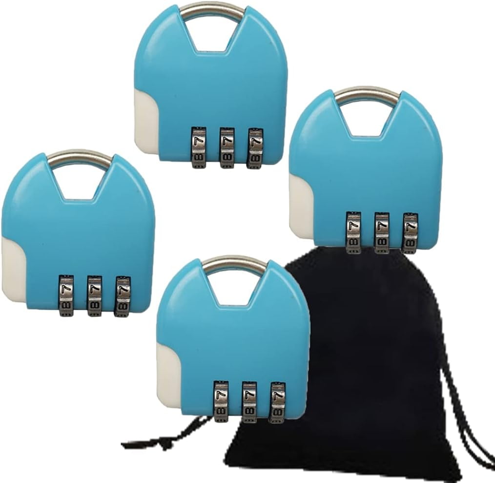 Wellsay Blue Resettable Combination Padlock Lage Locks-3 Digit ...