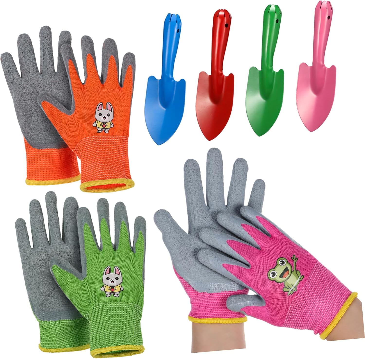 Wellsay Boys and Girls-Friendly Gardening Hand Shovel Set for Small Garden Tools Trowel tective ...