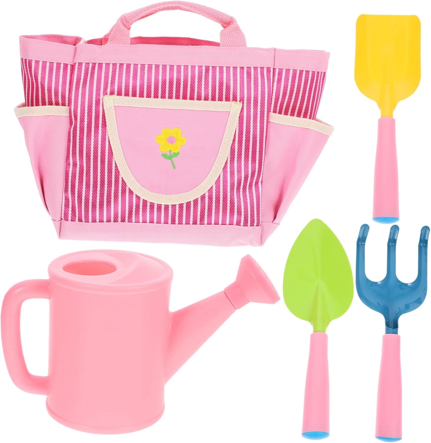 Wellsay Boys and Girls-Friendly Gardening Tool Set 5 Piece Kit Shovel ...